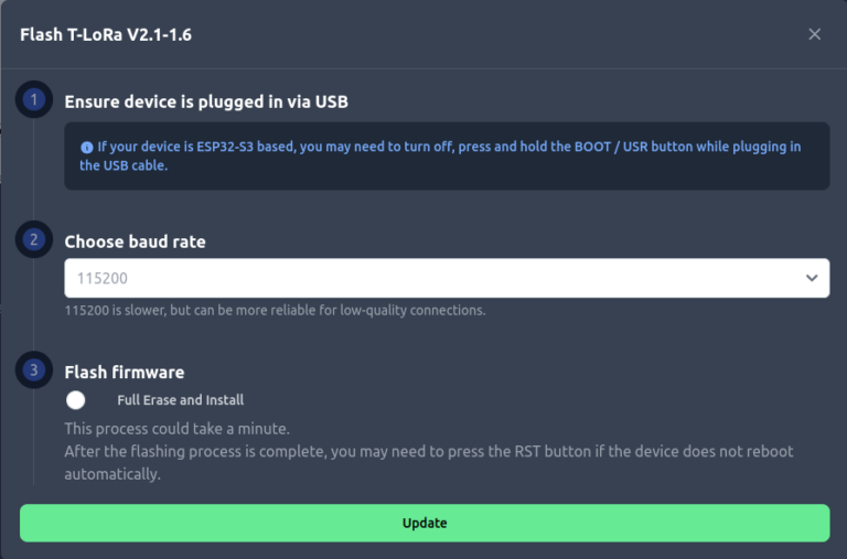 Flashing del firmware Meshtastic da PC / Mac - Lora Italia